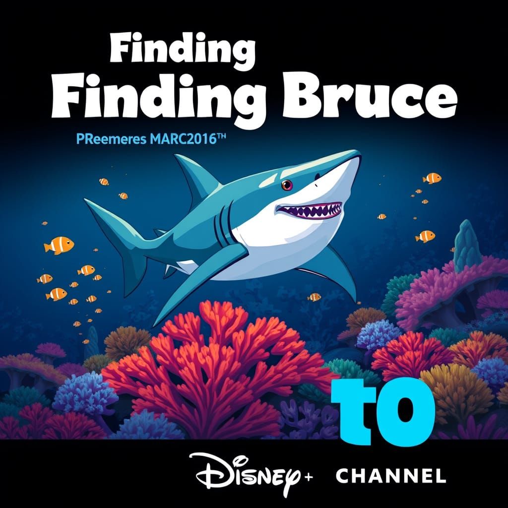 Finding Bruce: A Disney Movie Poster in Vibrant Co... - AI Art