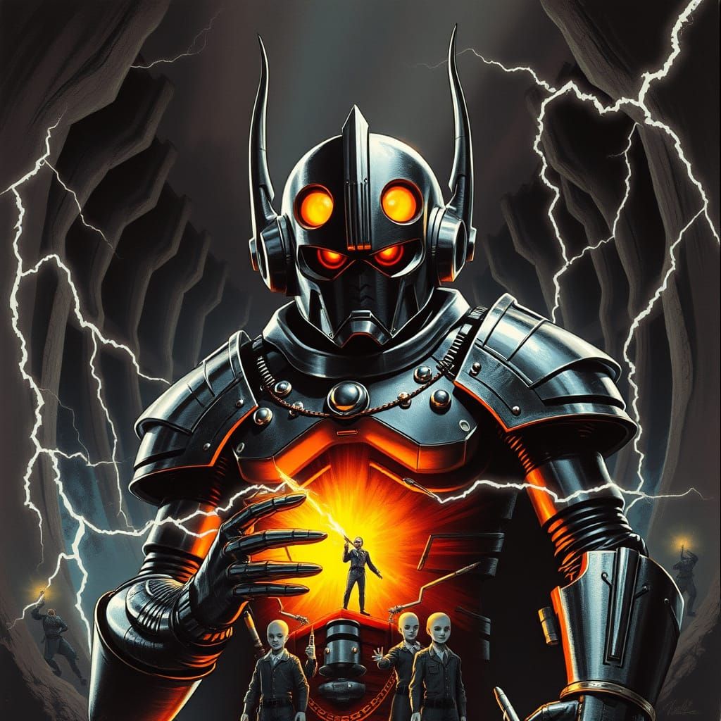 Menacing Plutonium Boss Oversees Invasion in Dark ... - AI Art