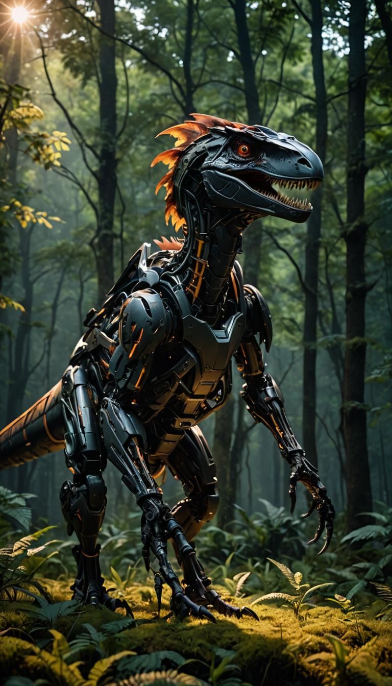 Robot Raptor - AI Generated Artwork - NightCafe Creator