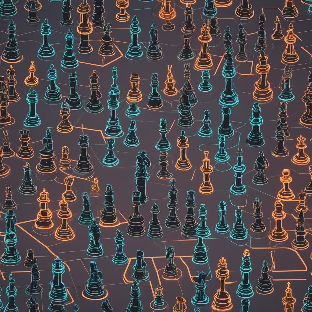 Tron chess - AI Generated Artwork - NightCafe Creator