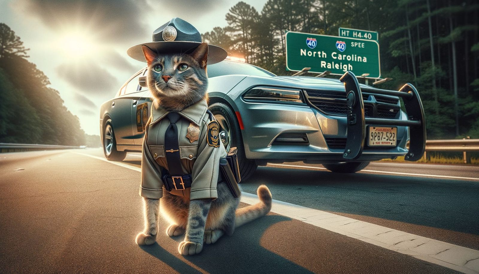 State Trooper Cat - AI Generated Artwork - NightCafe Creator