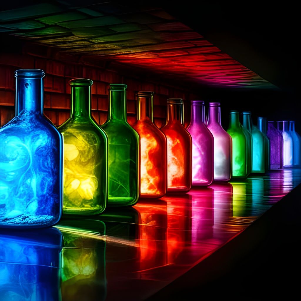 Ghostly noises, kept in bottles, in a safe place - AI Generated Artwork ...