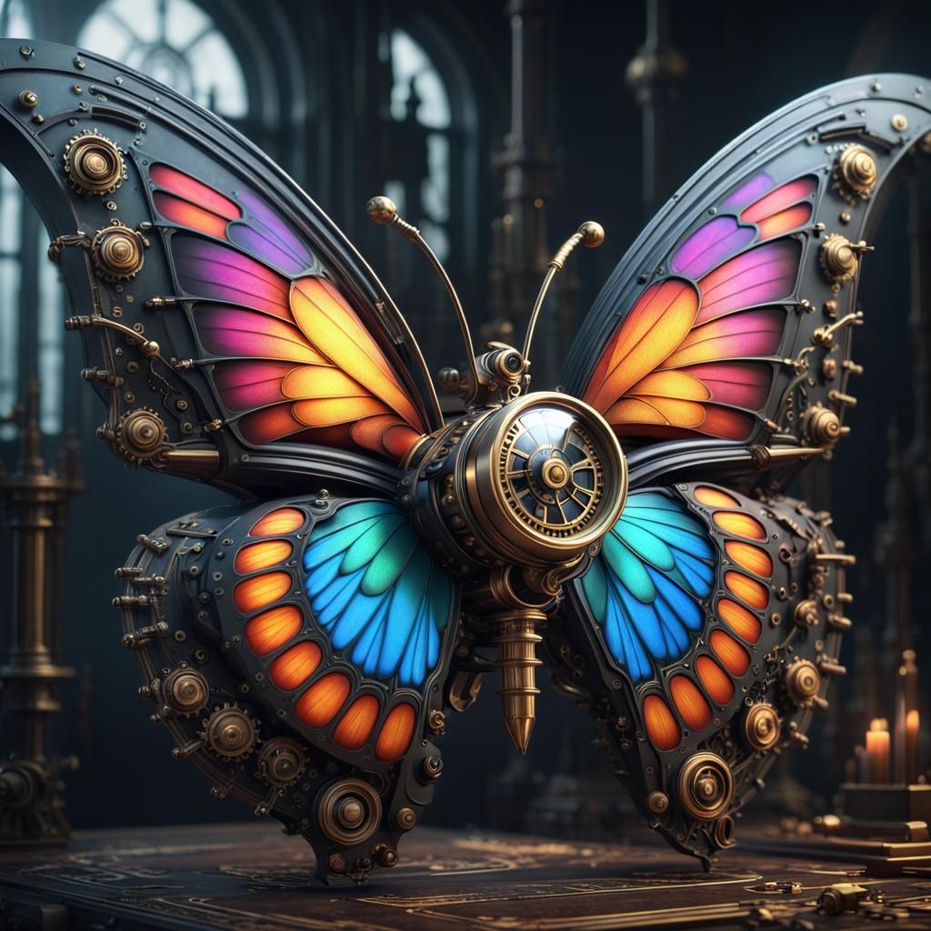 Always finding your way home with this butterfly compass - AI Generated ...