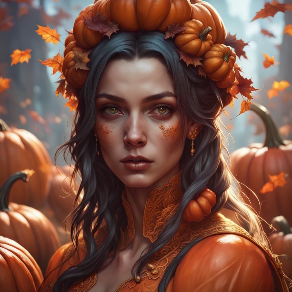 pumpkin queen - AI Generated Artwork - NightCafe Creator