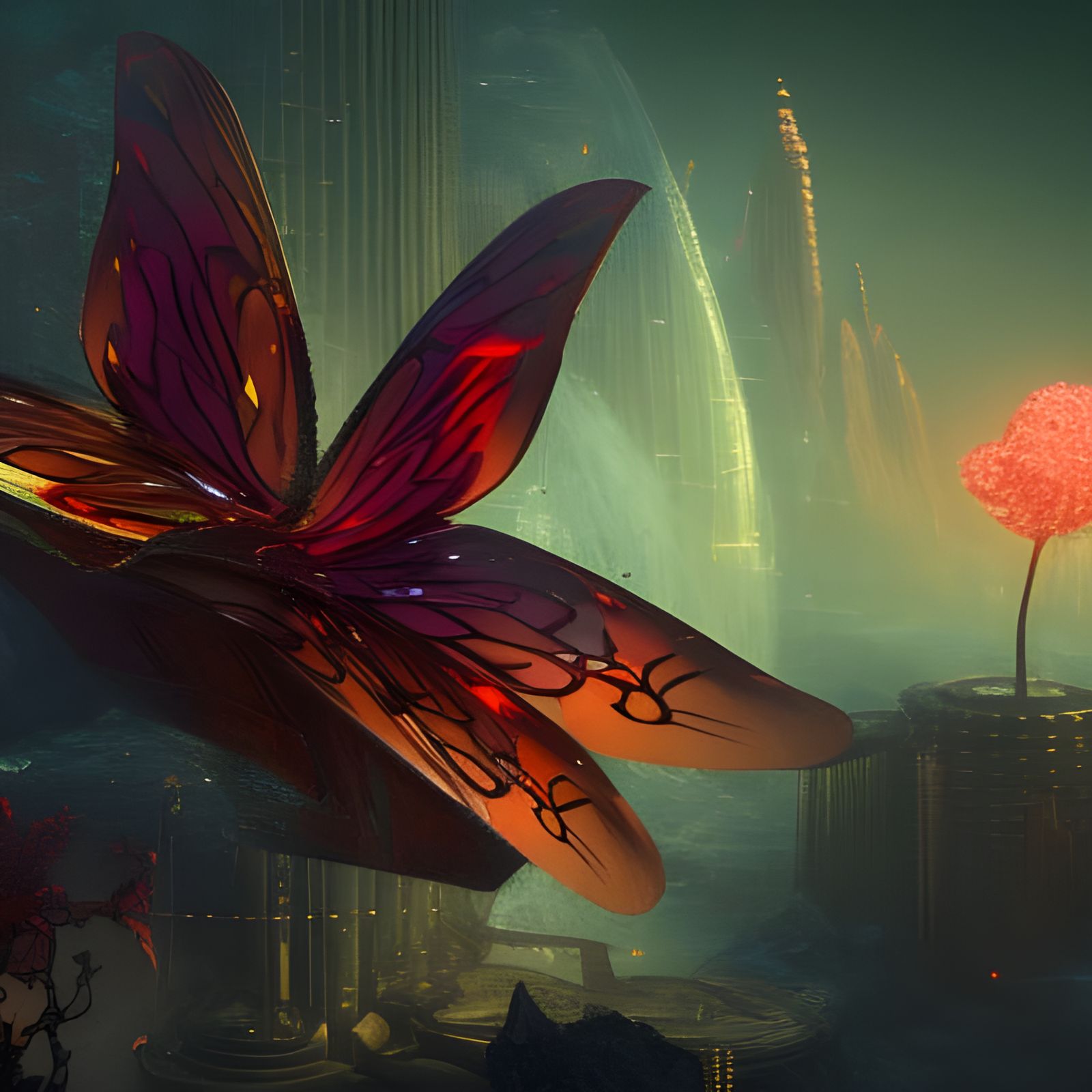 cyber butterfly in post atomic world - AI Generated Artwork - NightCafe ...