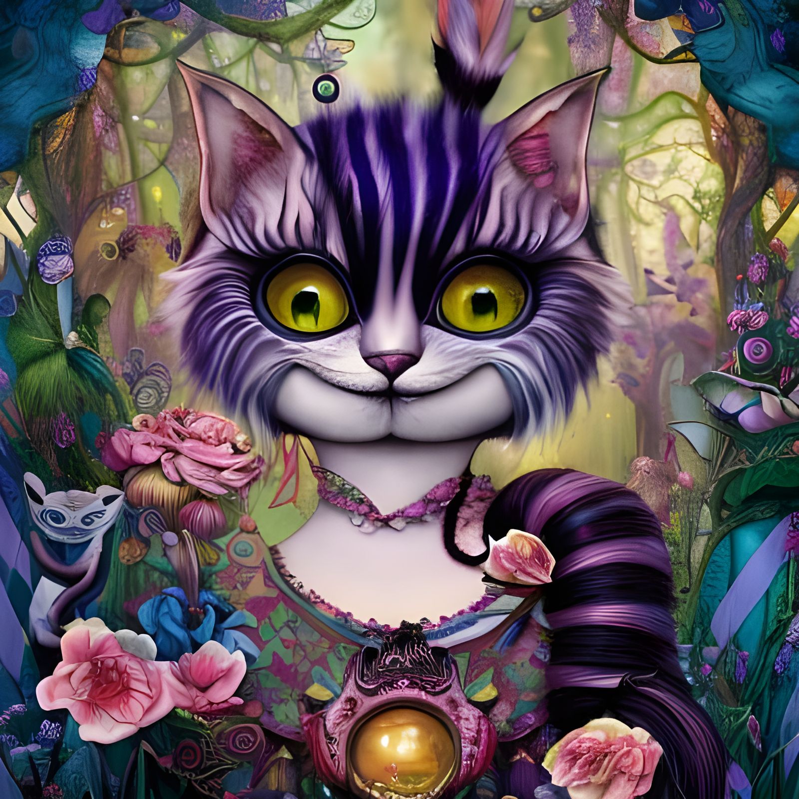 Alice is the Cheshire cat - AI Generated Artwork - NightCafe Creator