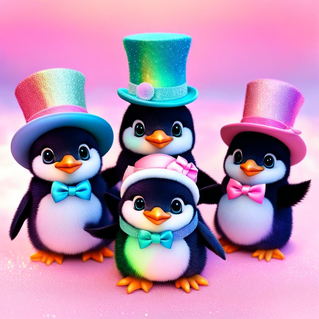 Adorable Penguin Band - AI Generated Artwork - NightCafe Creator