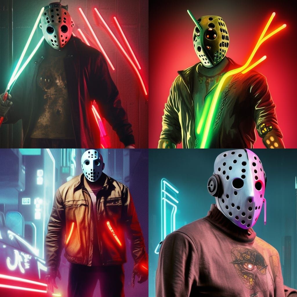 Cyberpunk Jason Voorhees - AI Generated Artwork - NightCafe Creator
