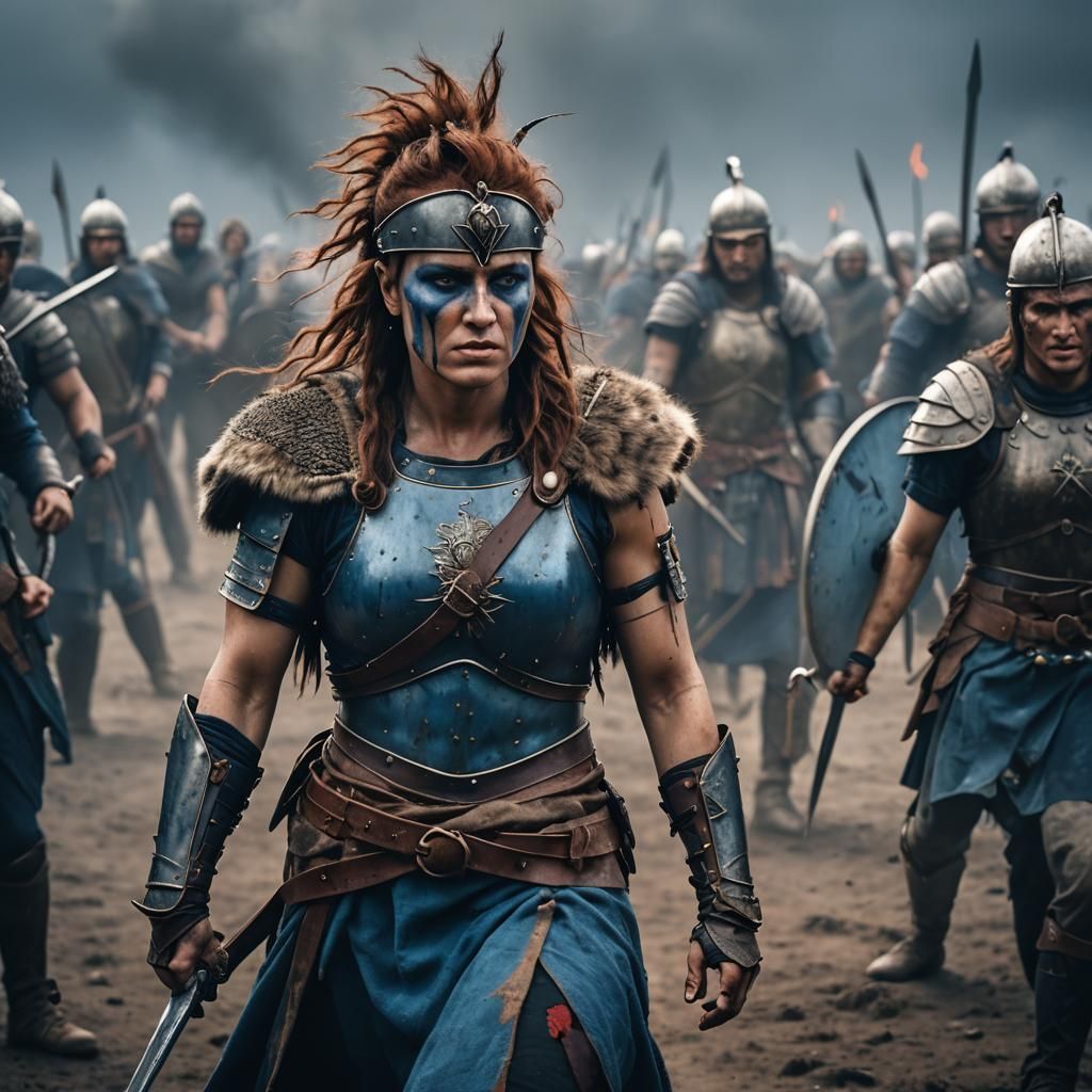 Boudica warrior queen - AI Generated Artwork - NightCafe Creator