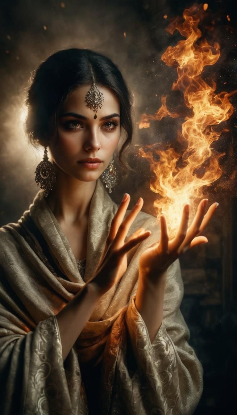 Fiery Portrait 🔥 - AI Generated Artwork - NightCafe Creator