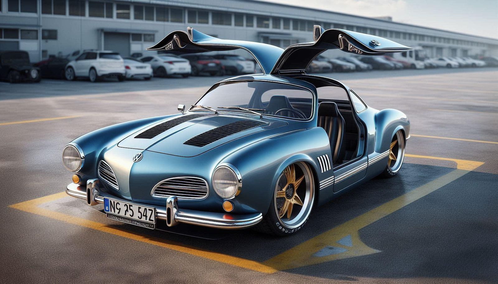 Volkswagen-Benz Karmann Gullwing - AI Generated Artwork - NightCafe Creator