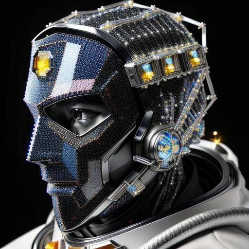 Futuristic Jewelled Mask - AI Generated Artwork - NightCafe Creator