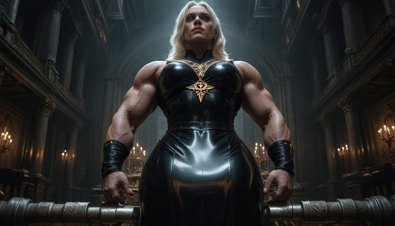 female bodybuilder - Surreal Female Bodybuilder in Victorian...