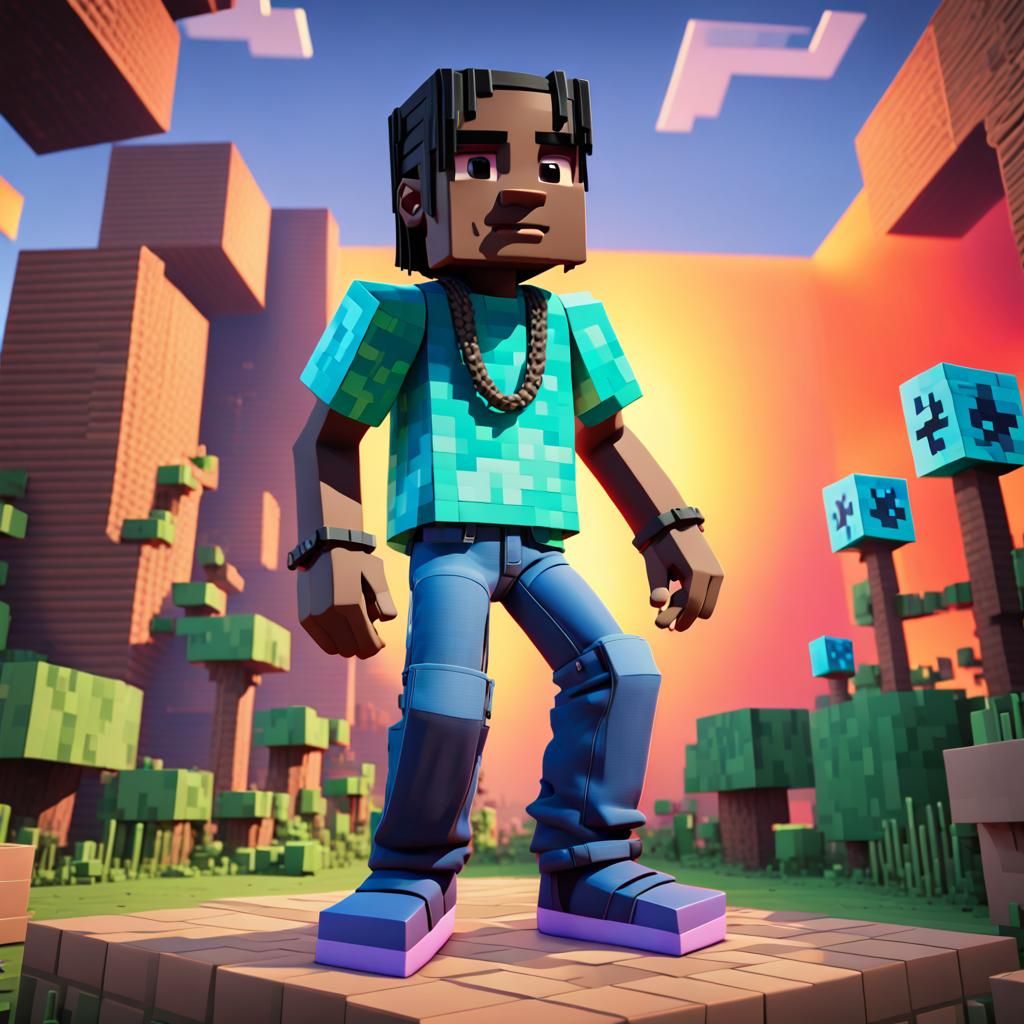 travis scott in minecraft - AI Generated Artwork - NightCafe Creator