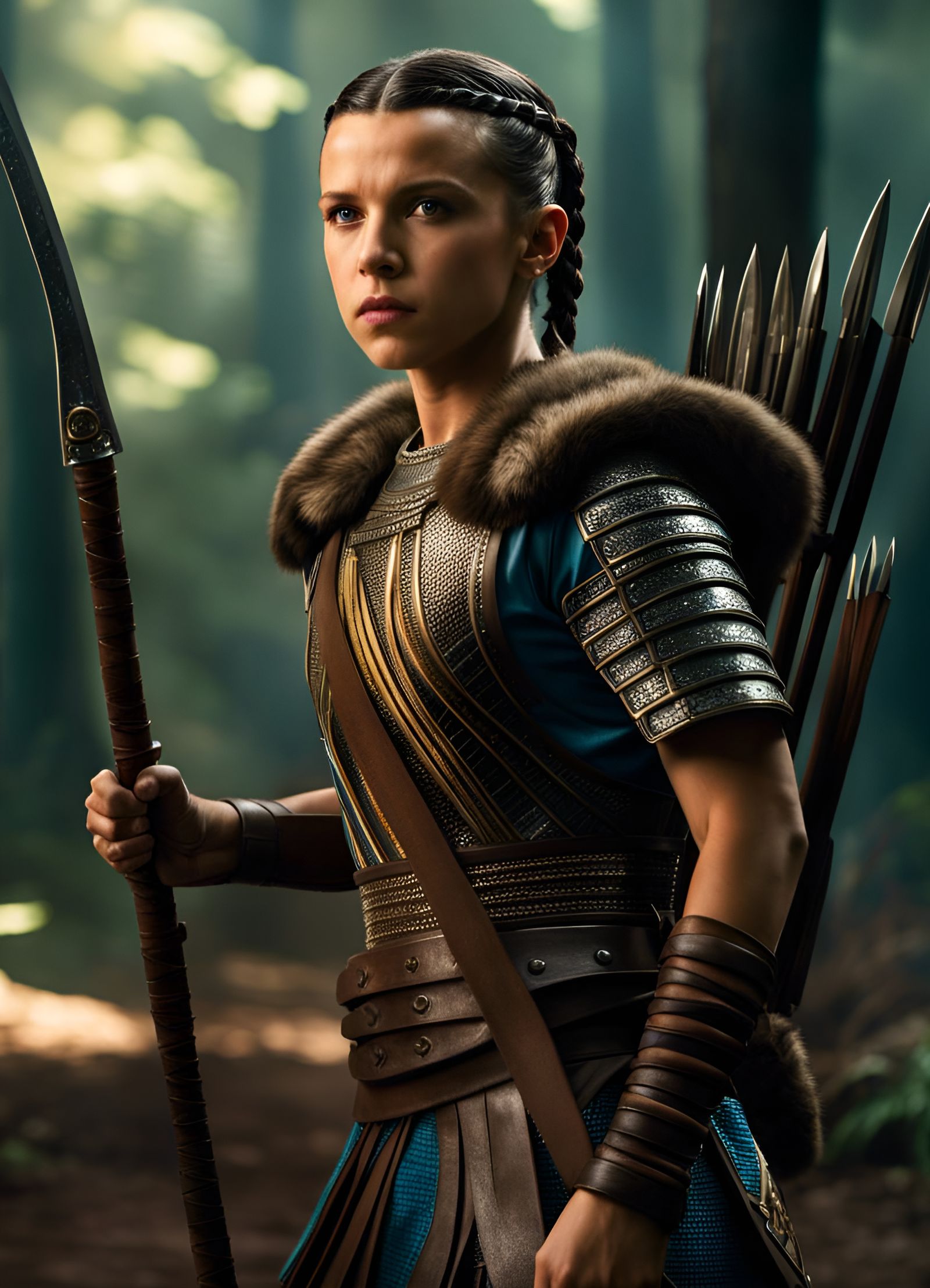 Young Amazon Warrior - Female - AI Generated Artwork - NightCafe Creator