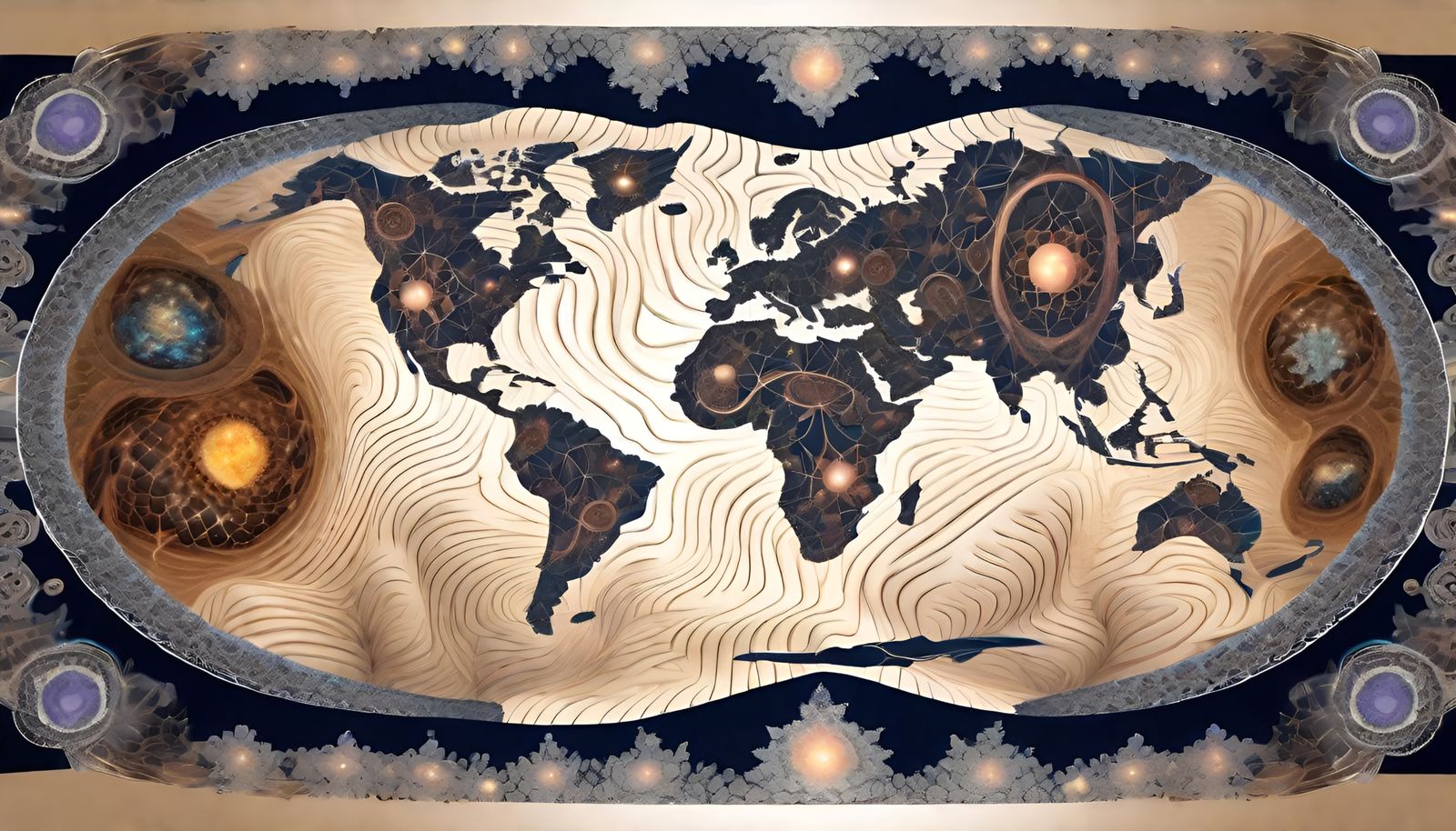 Elaborate Lace Map - AI Generated Artwork - NightCafe Creator