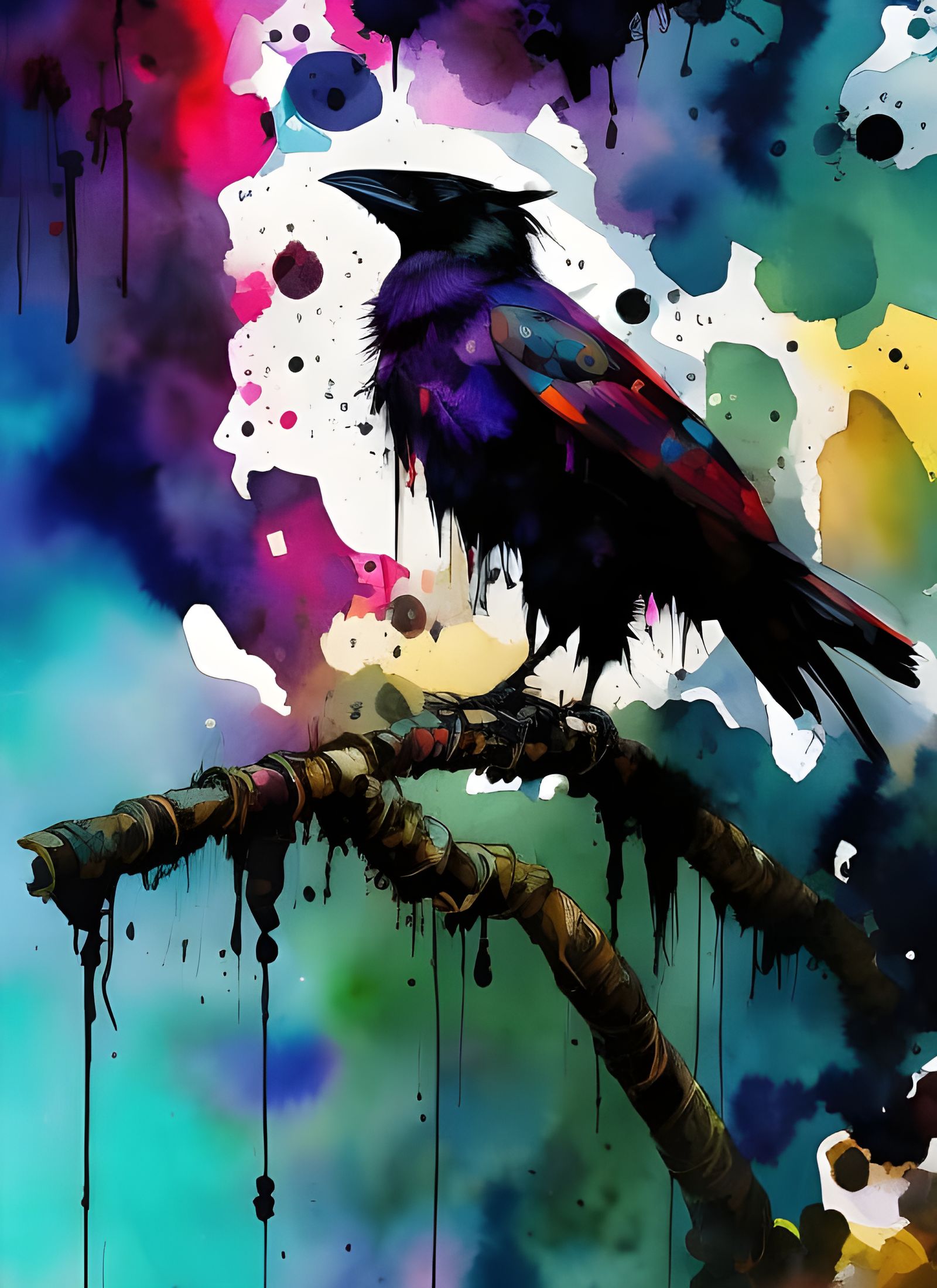 portrait of a badass crow - AI Generated Artwork - NightCafe Creator