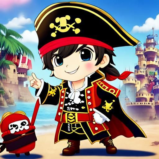 The Pirate, Pixar, Disney, Chibi, concept art, 4k resolution post ...