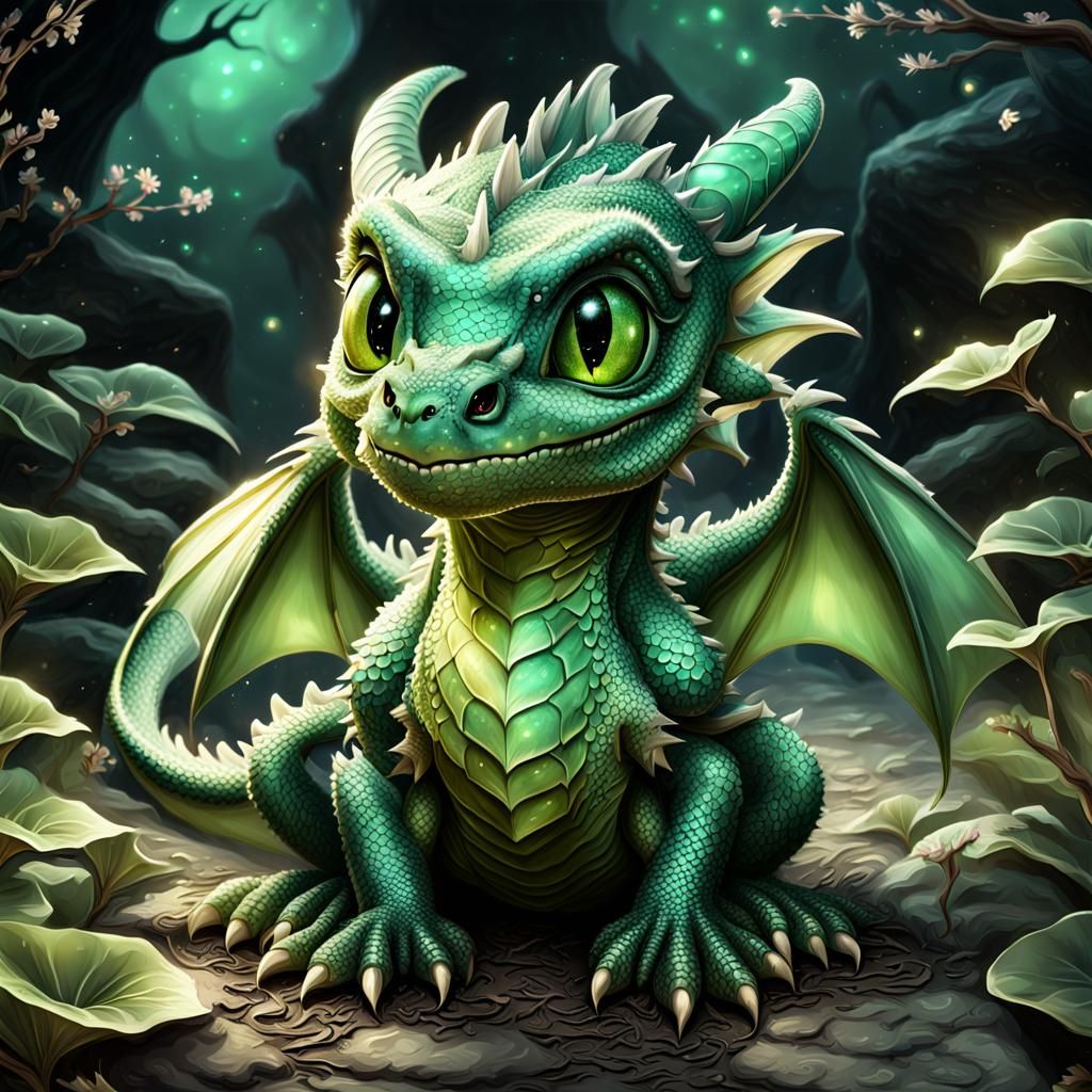 Cute dragon (C) - AI Generated Artwork - NightCafe Creator