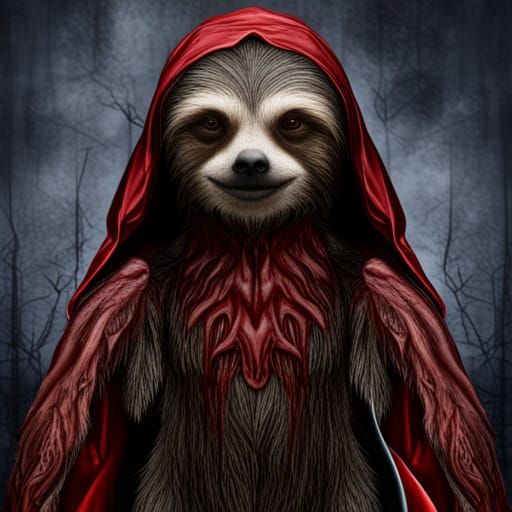 Vampire sloth with a cape - AI Generated Artwork - NightCafe Creator