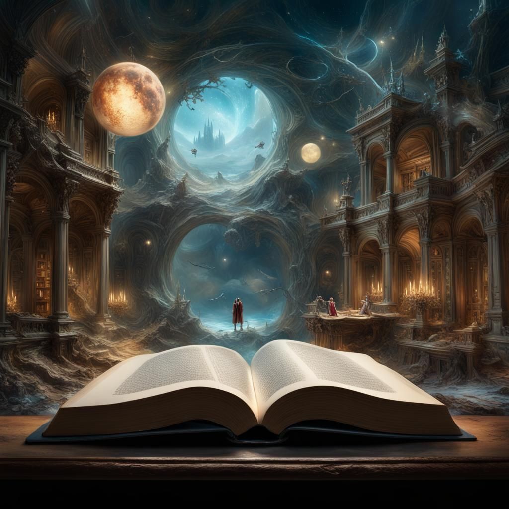 Into the Book - AI Generated Artwork - NightCafe Creator
