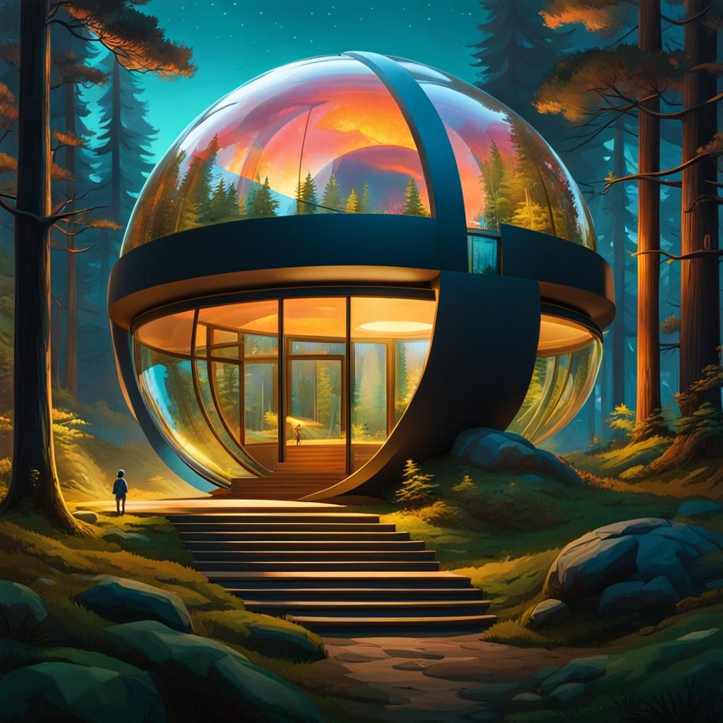 Forest house - AI Generated Artwork - NightCafe Creator