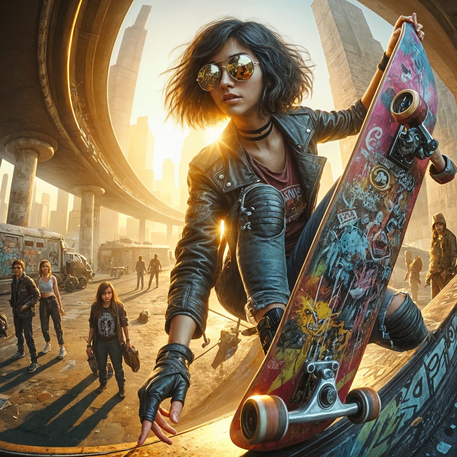 Sunset trick 2 - AI Generated Artwork - NightCafe Creator