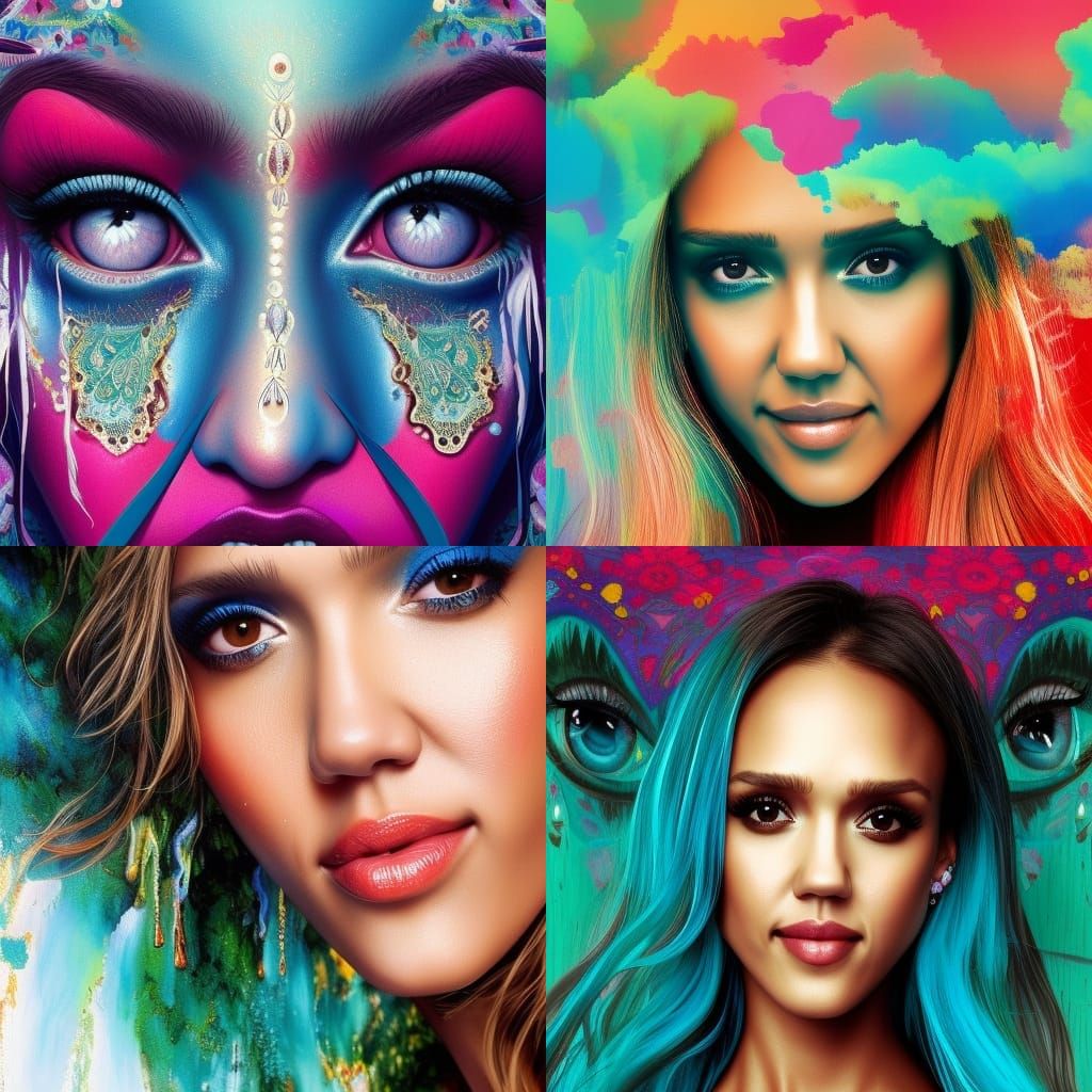 Jessica Alba like - AI Generated Artwork - NightCafe Creator