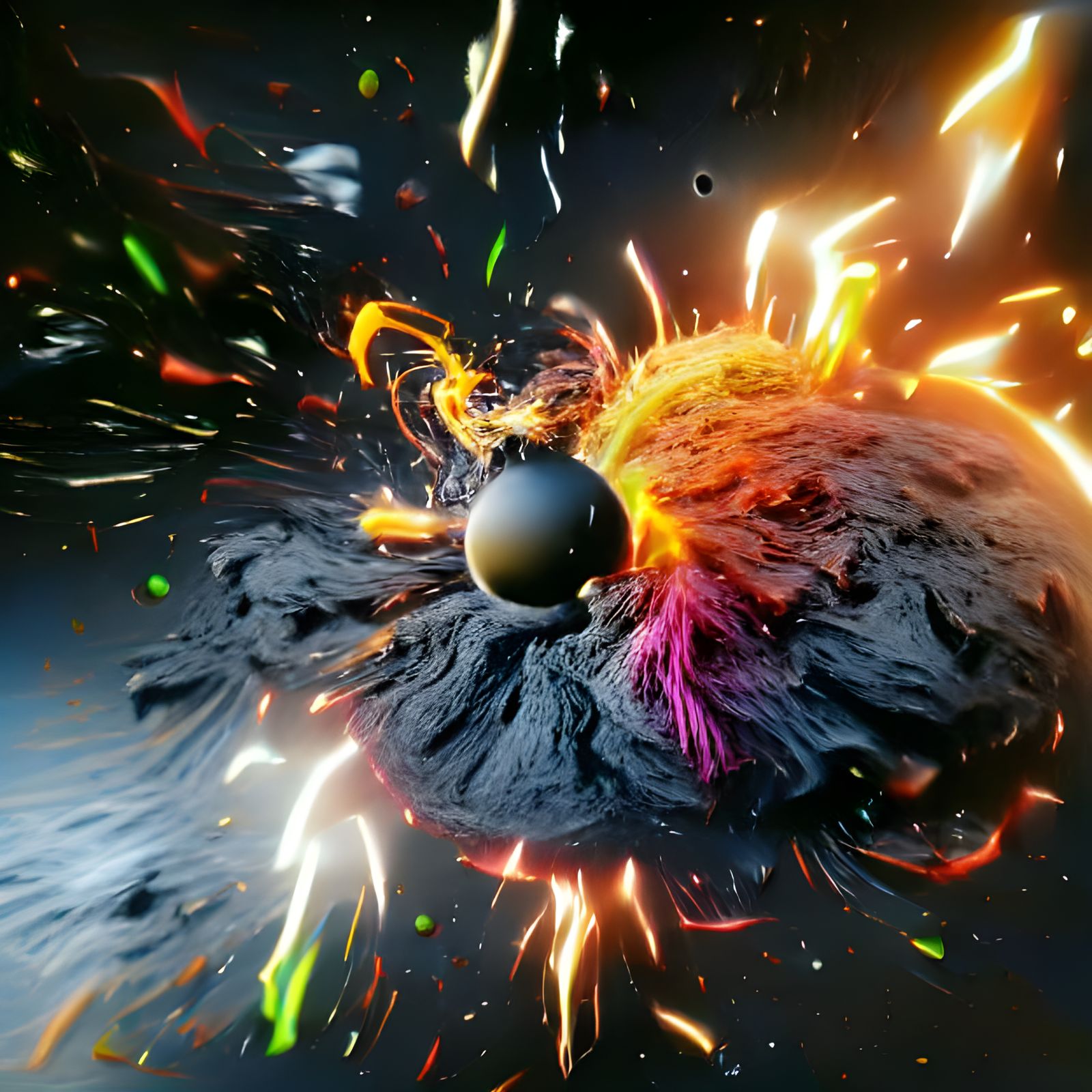 Planet exploding - AI Generated Artwork - NightCafe Creator