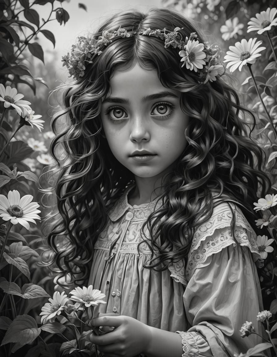 Portrait of a Cute Little Girl - AI Generated Artwork - NightCafe Creator