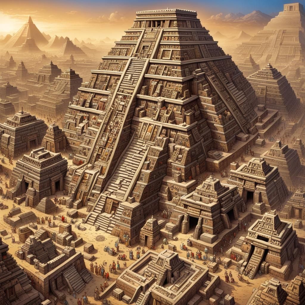 Aztec Small City (Information Age) - AI Generated Artwork - NightCafe ...