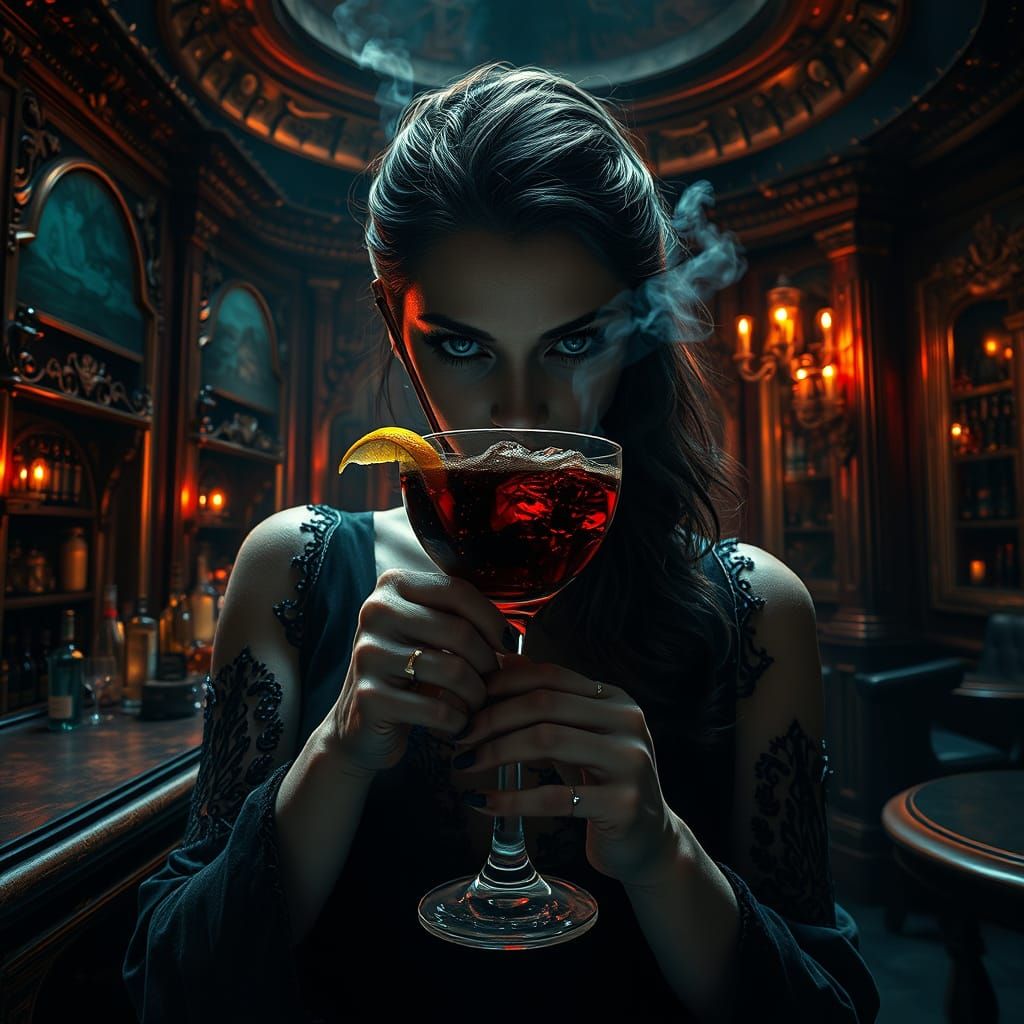 Wanna taste? - Sinister Siren in a Decaying Bar