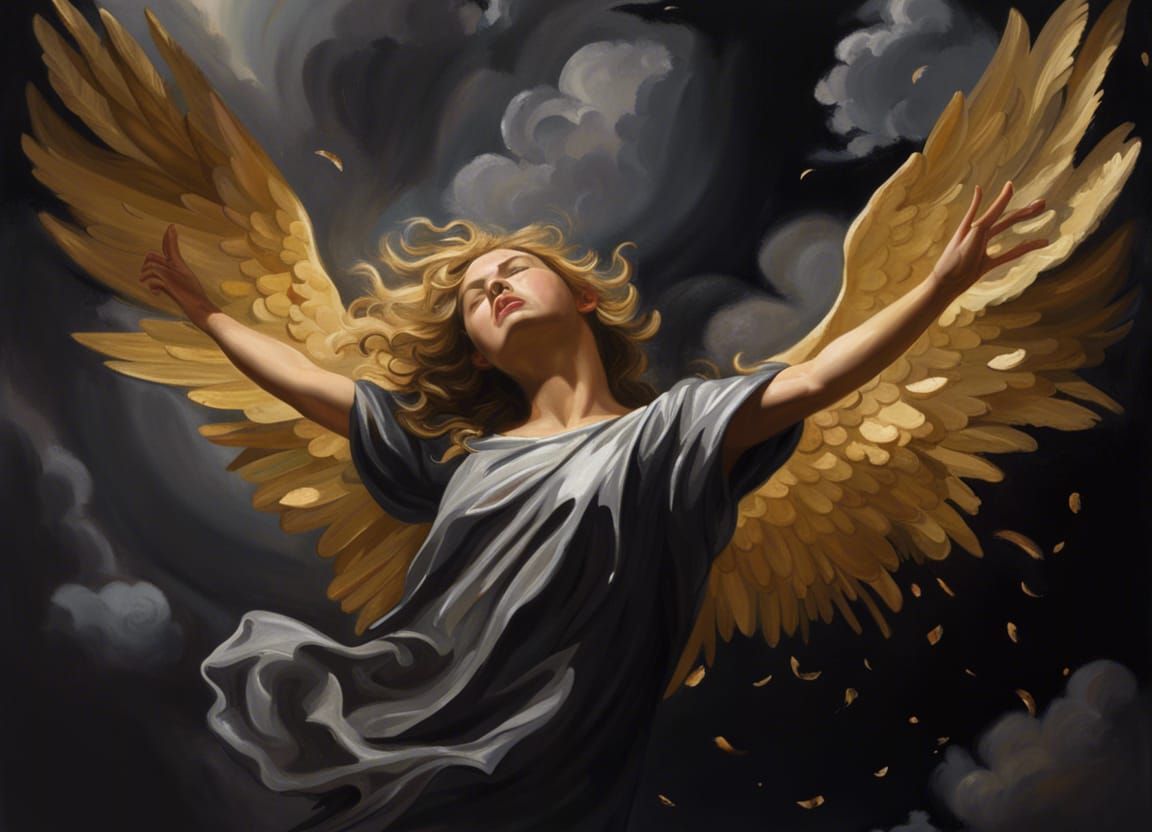 Gefallener Engel 3 - AI Generated Artwork - NightCafe Creator