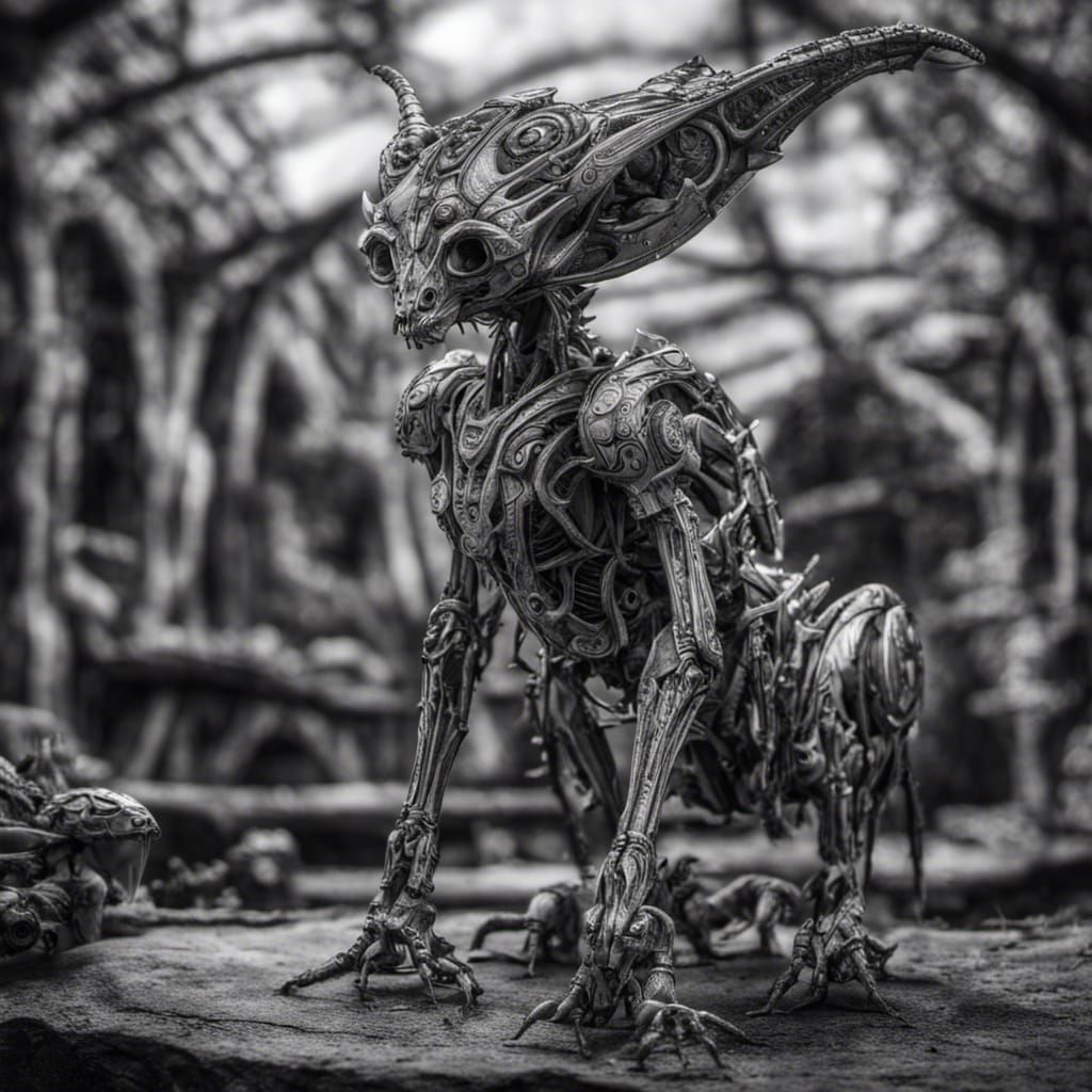 post apocolyptic biomechanical machine elves - AI Generated Artwork ...