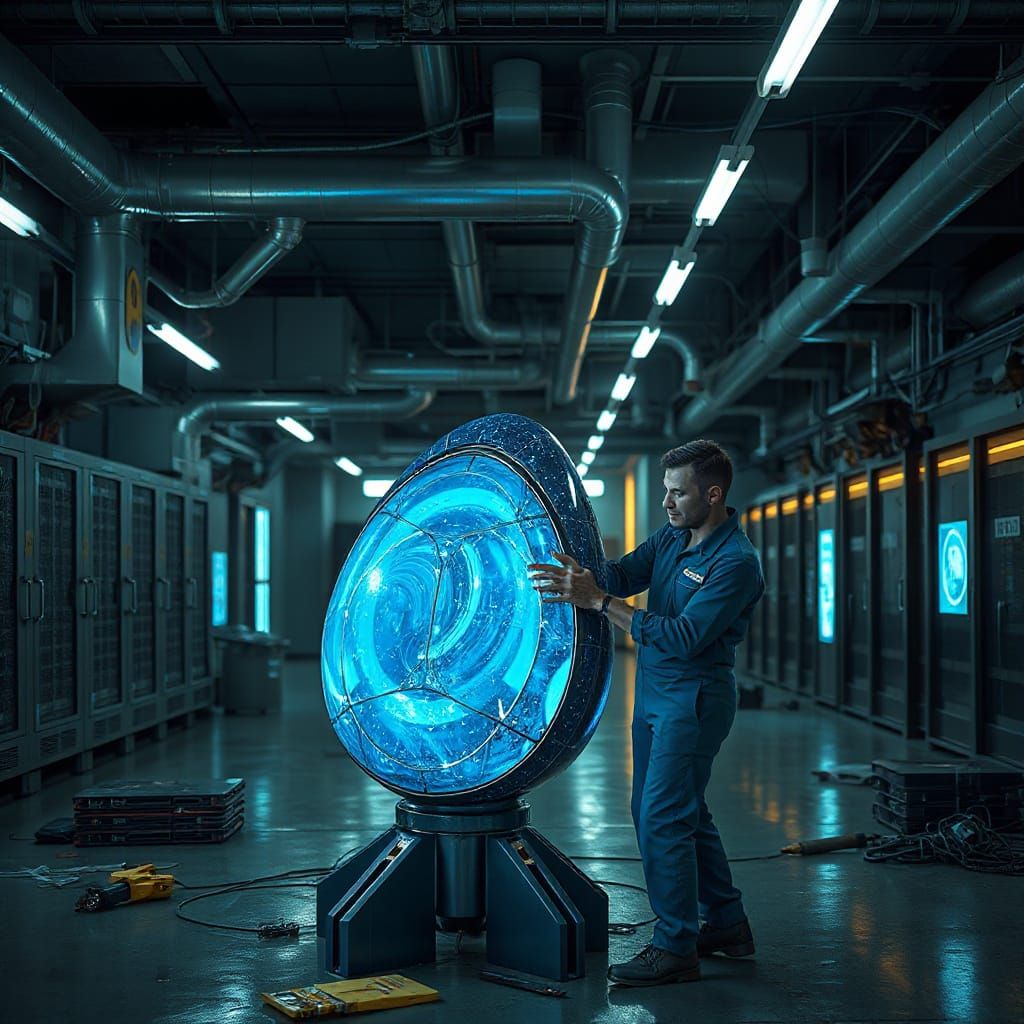 The vault's chief engineer makes final tweaks to his satellite that will soon be launched into ...