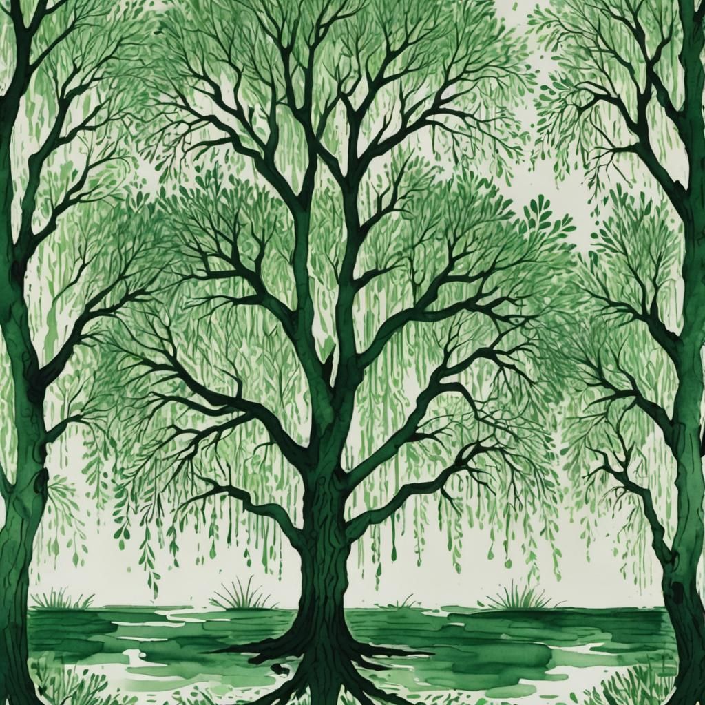 Rorschach emerald symmetrical, vertical crease ink blot in the shape of ...