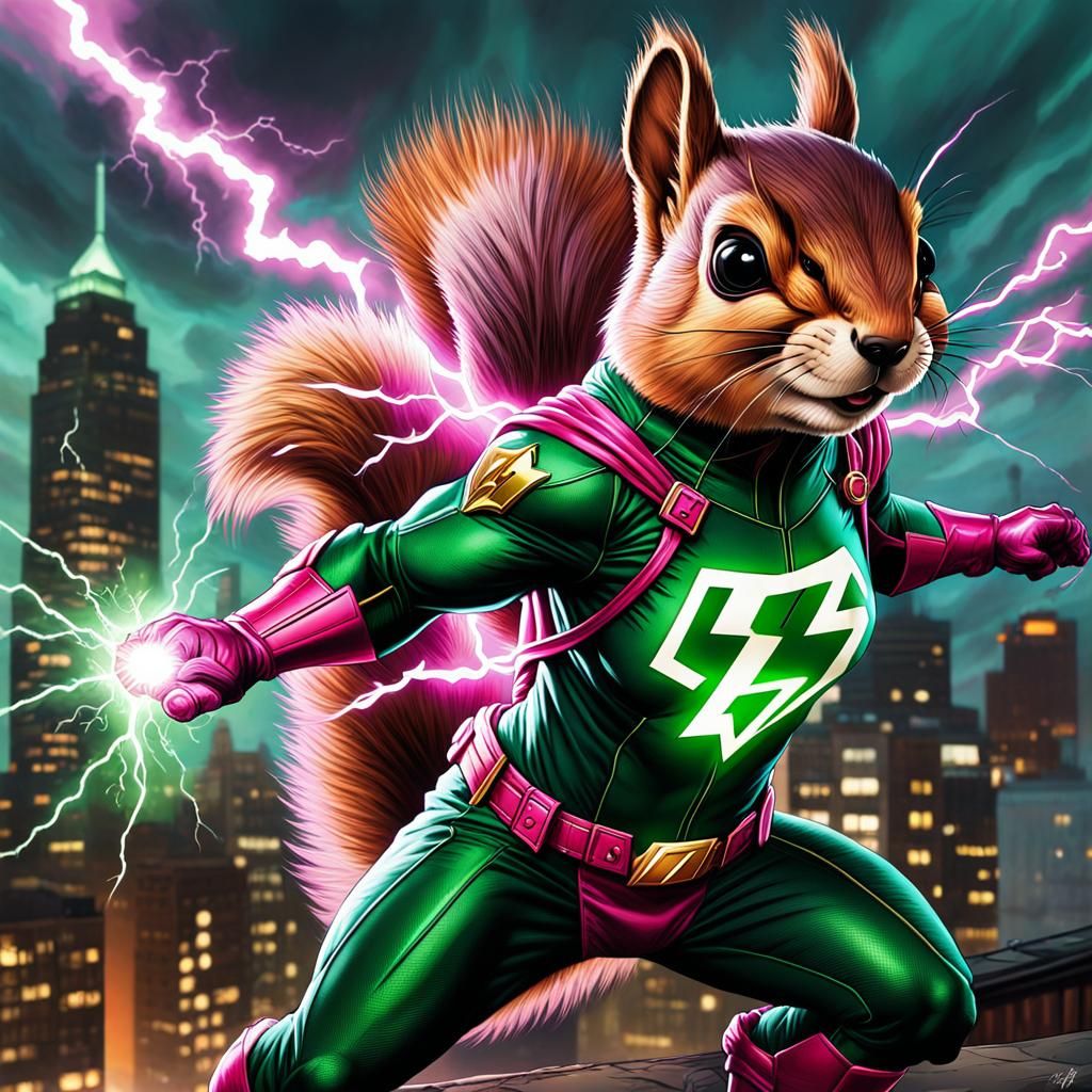 Super Squirrel to the rescue - AI Generated Artwork - NightCafe Creator