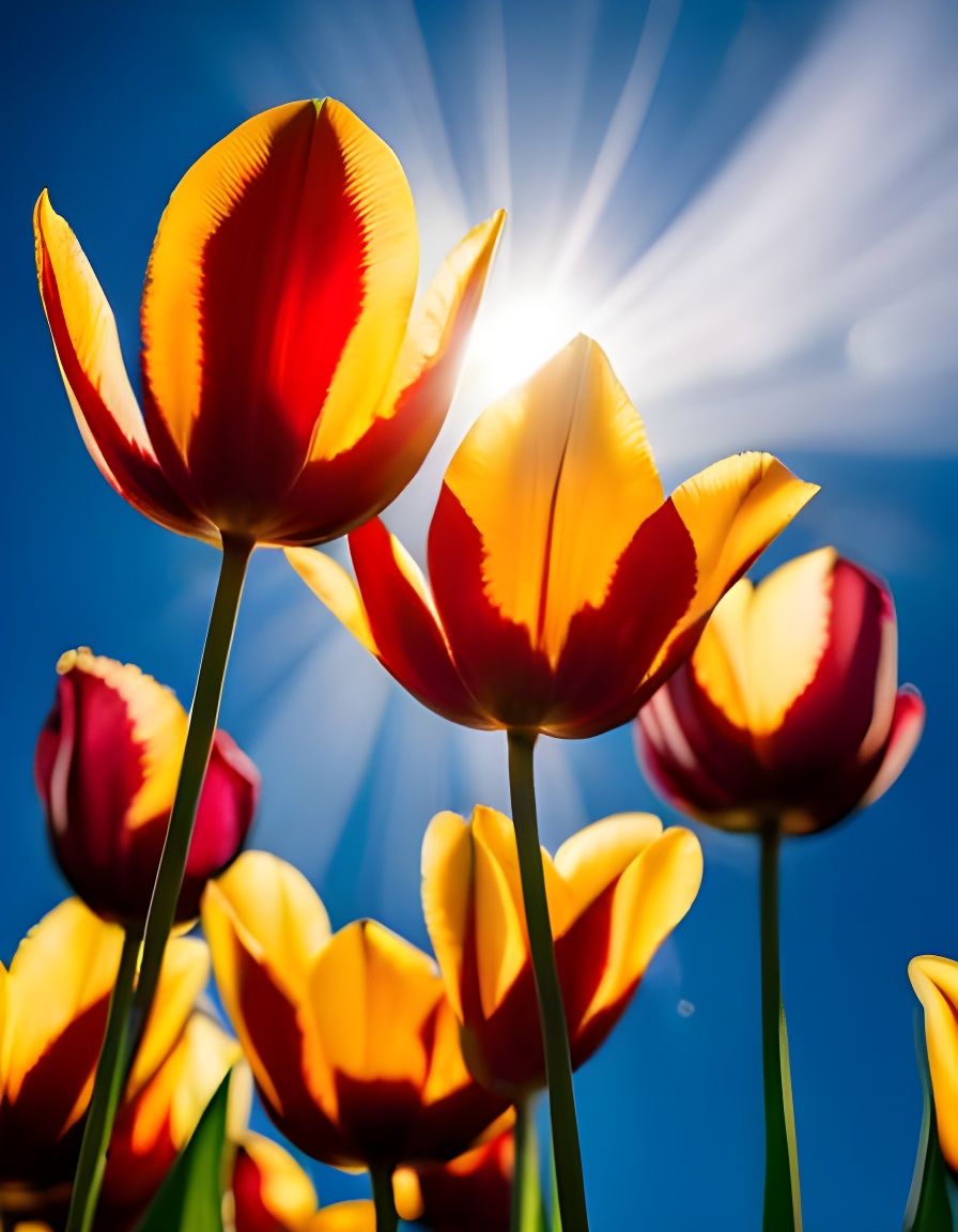 Tulips - 4 - AI Generated Artwork - NightCafe Creator