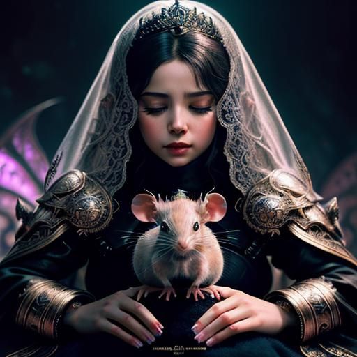 Princess with rat - AI Generated Artwork - NightCafe Creator