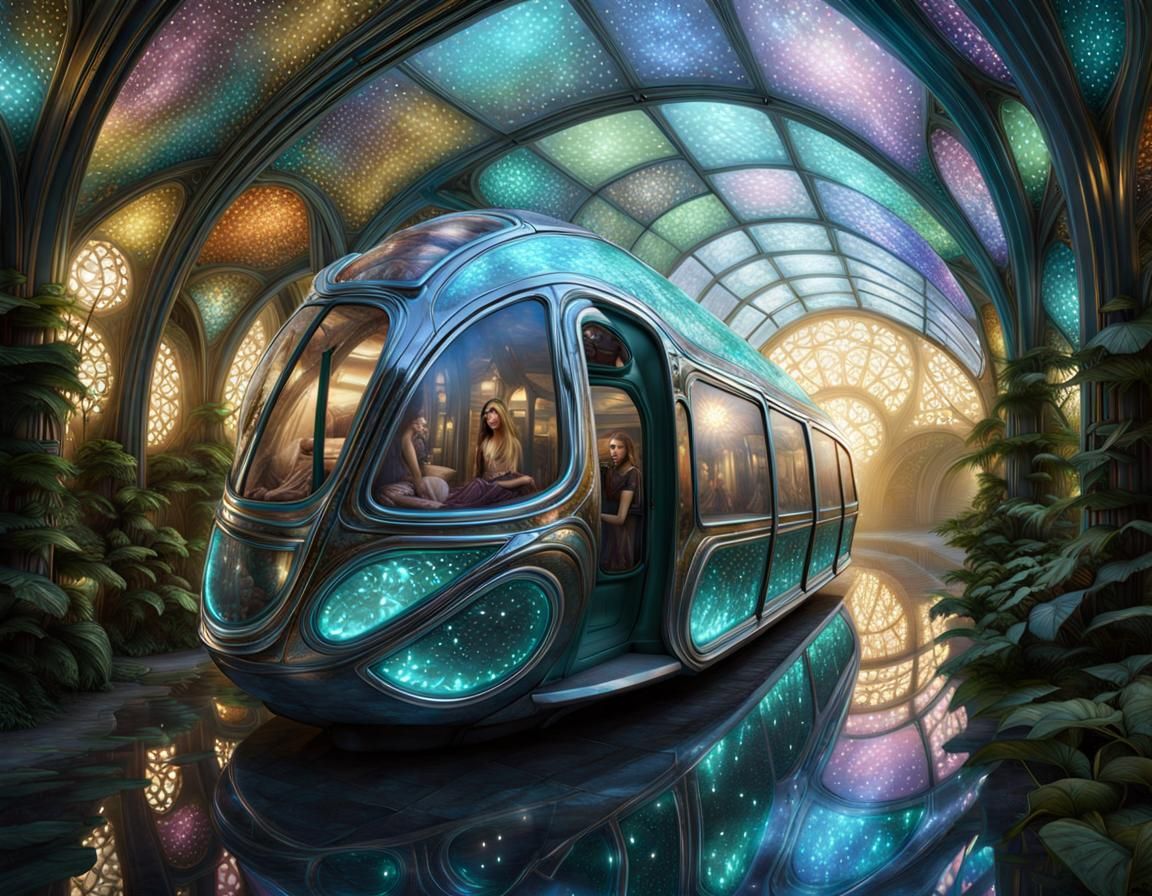 Magic subway - AI Generated Artwork - NightCafe Creator