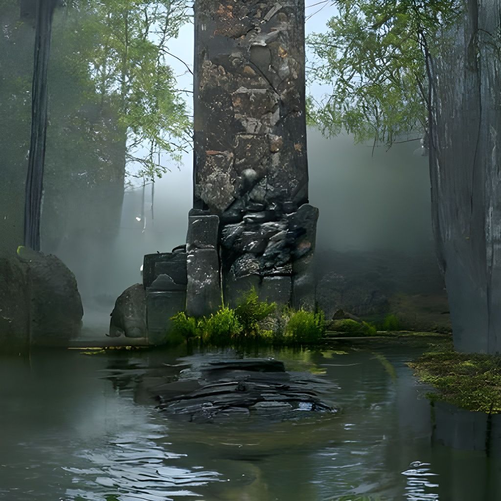 Swamp Monument - AI Generated Artwork - NightCafe Creator