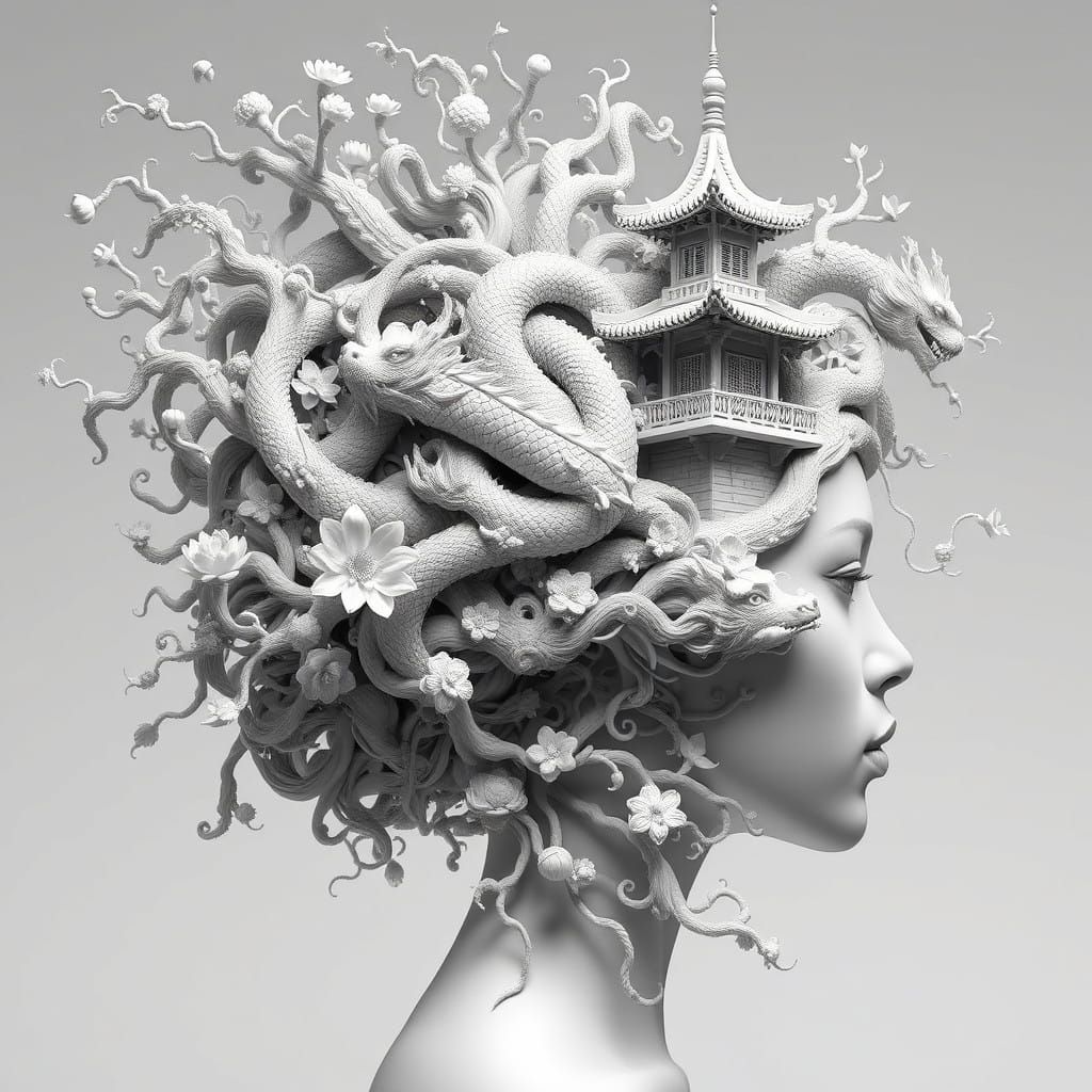 Surreal Clay Sculpture Blends Nature, Animals, and... - AI Art