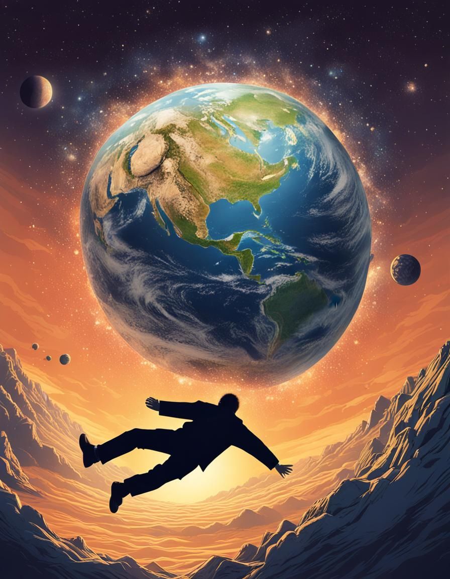 Falling into nothing - AI Generated Artwork - NightCafe Creator