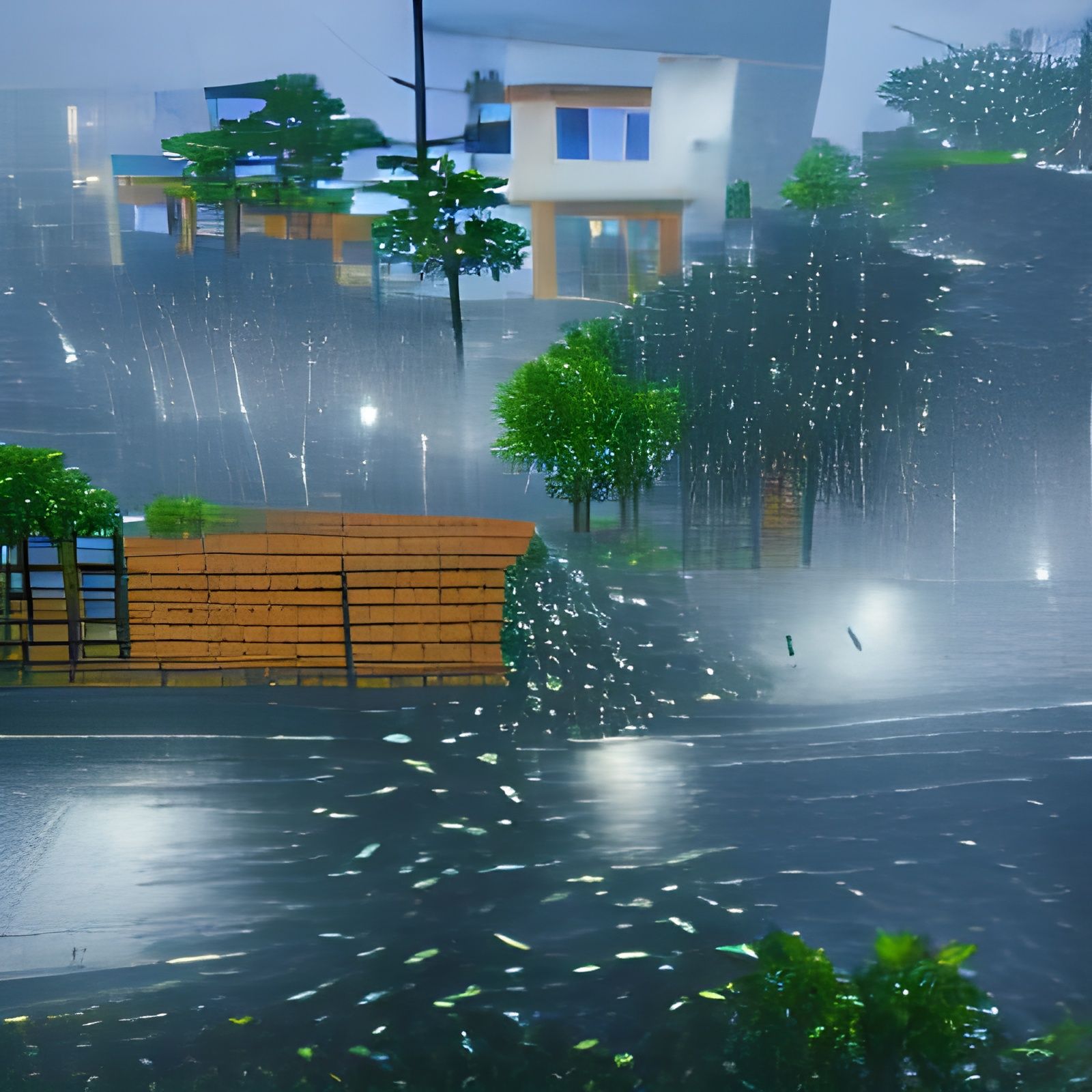 Rain storm - AI Generated Artwork - NightCafe Creator
