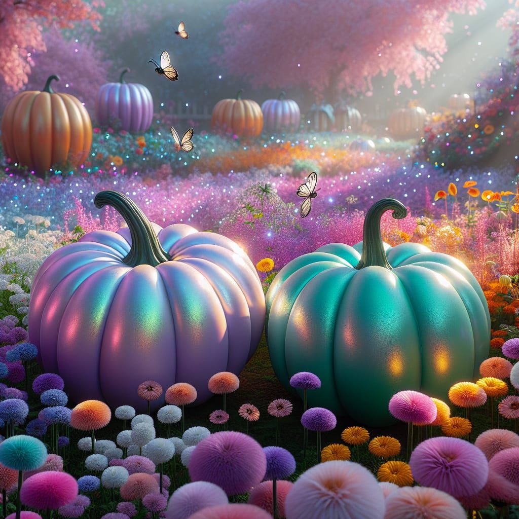 Pastel Pumpkins - AI Generated Artwork - NightCafe Creator