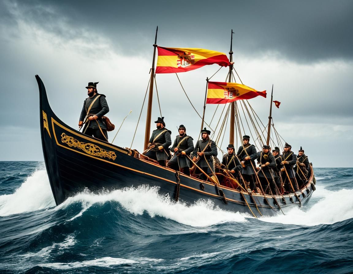 Spanish boat 🇪🇸 - AI Generated Artwork - NightCafe Creator