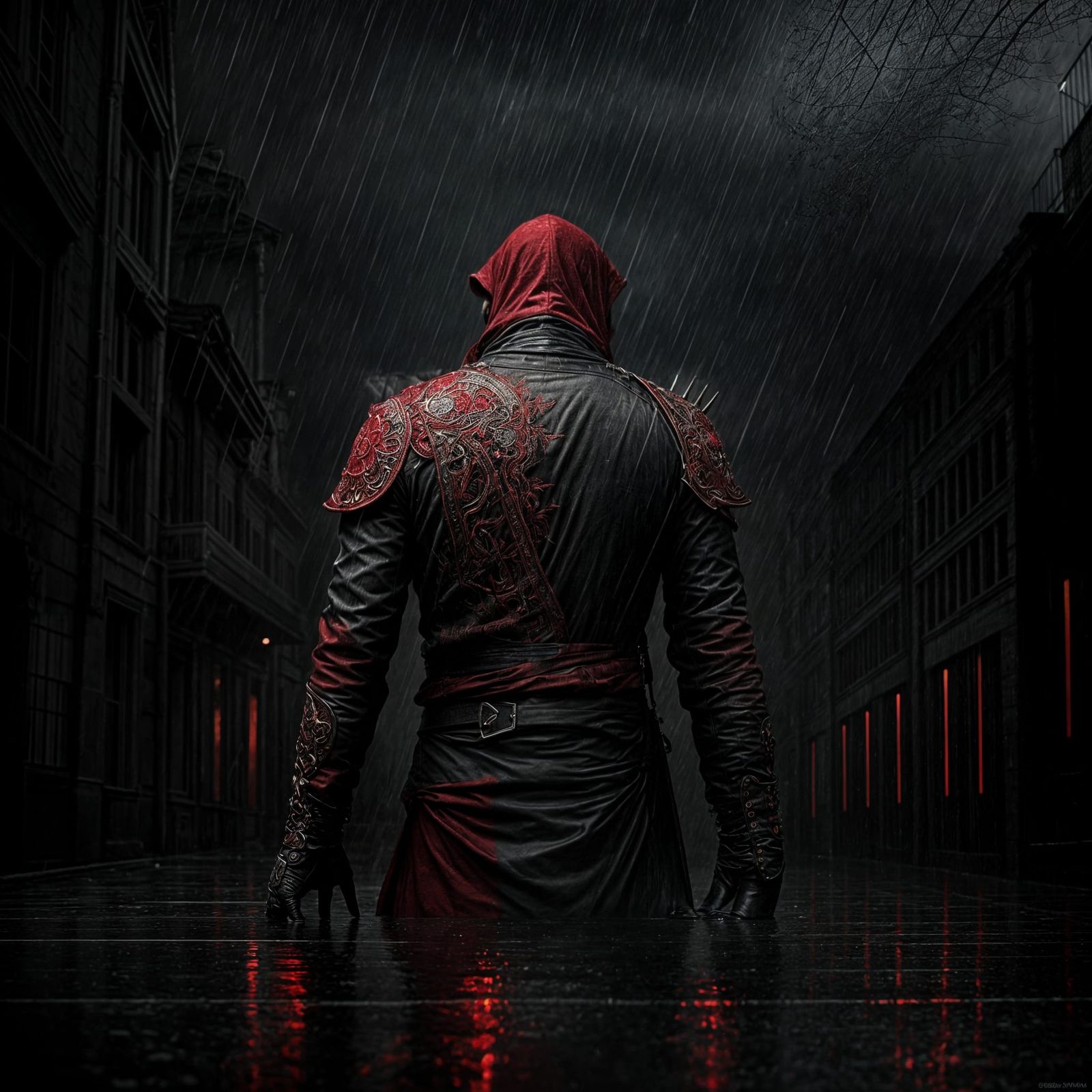 Raining blood - AI Generated Artwork - NightCafe Creator