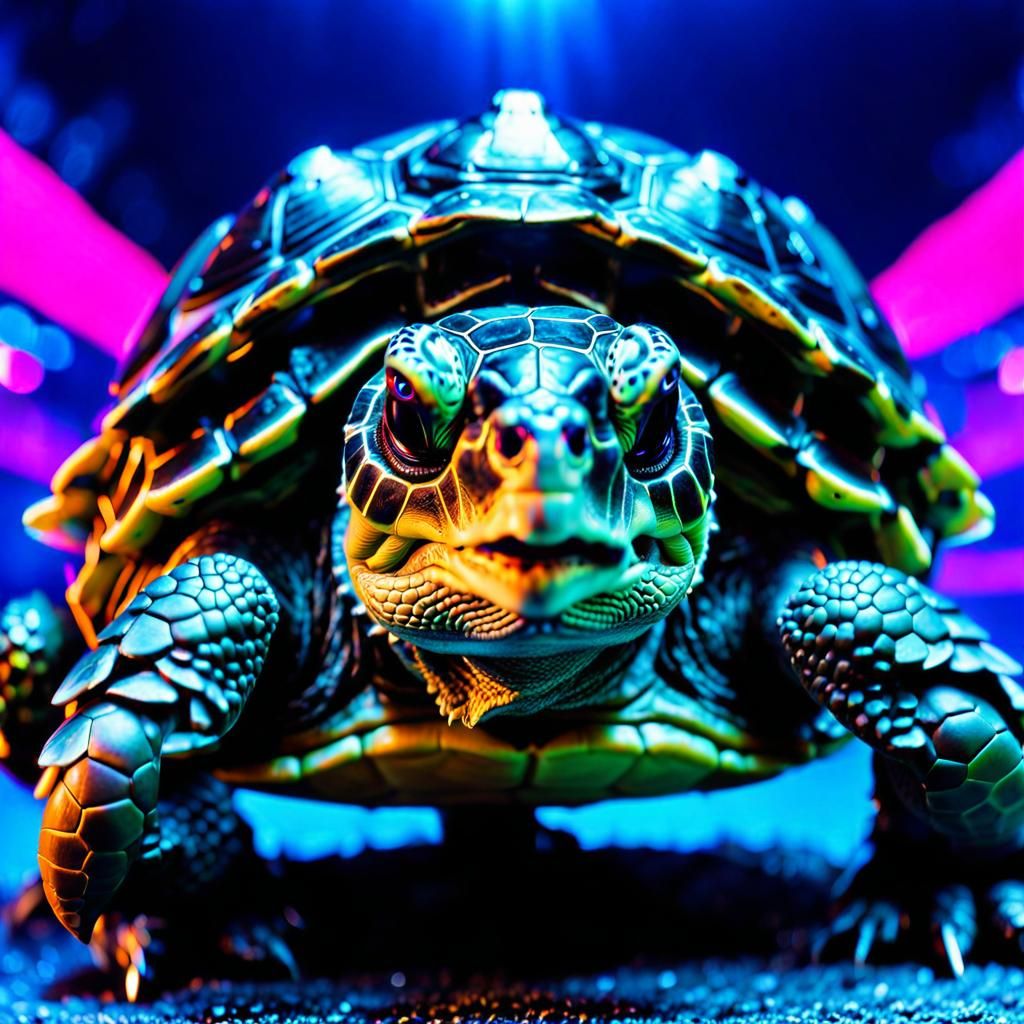 Synthwave turtle - AI Generated Artwork - NightCafe Creator