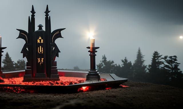 Goth shrine - AI Generated Artwork - NightCafe Creator
