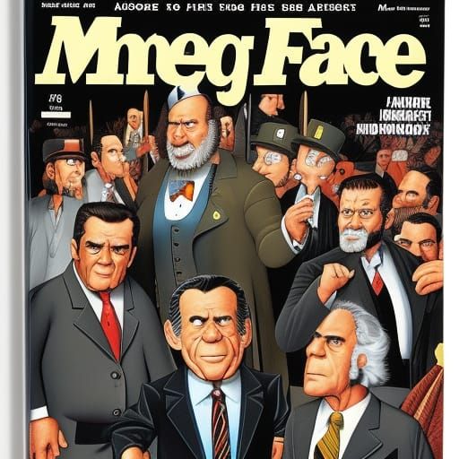 Al Jaffee Mad Magazine angry mob chasing man in suit - AI Generated ...